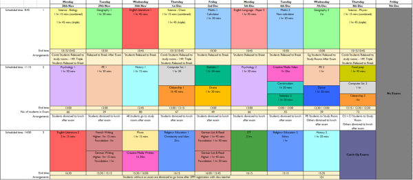 Y11 Mock Exams - Monday 28th November to Thursday 8th December | KAA ...