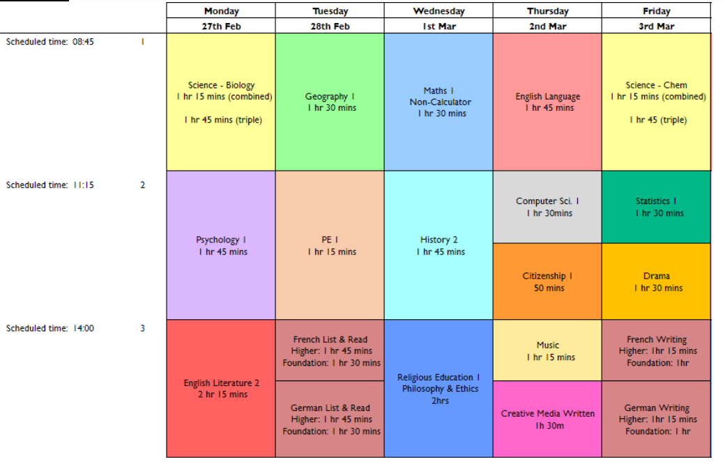 Y11 March Mock Exams 2023 | KAA - Kensington Aldridge Academy